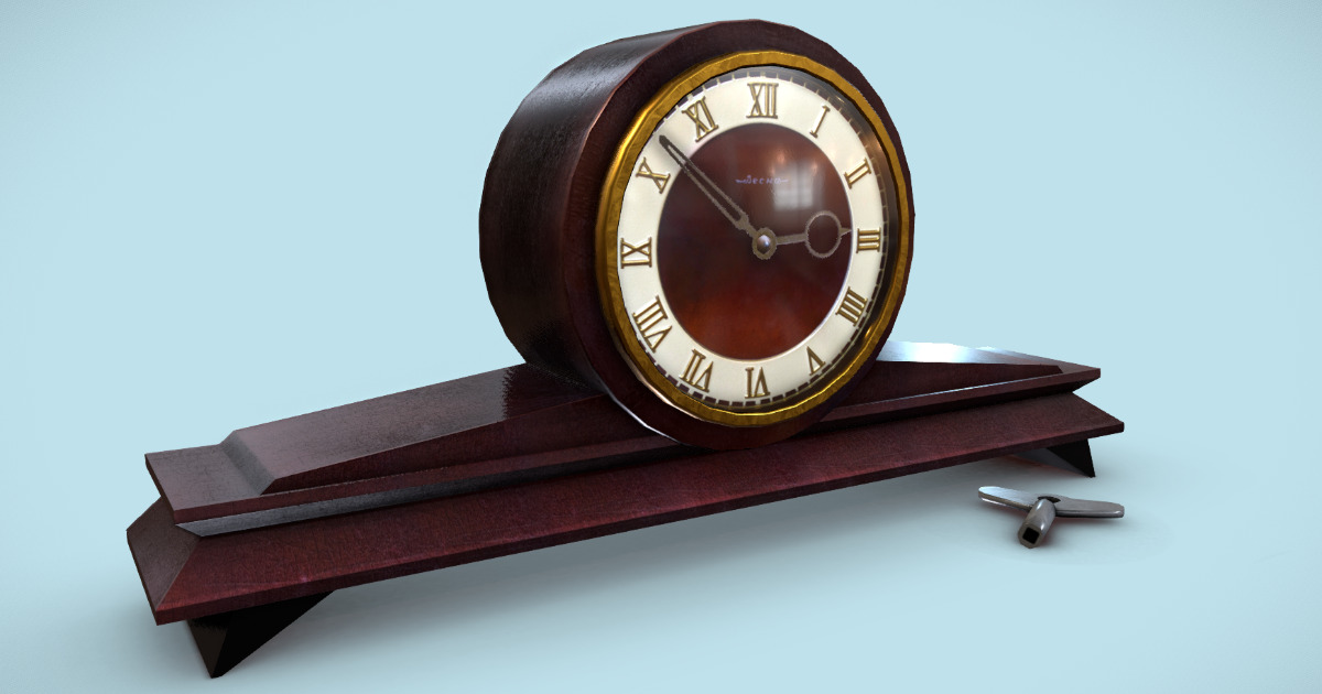 Old antique clock "Vesna" | 3D Furniture | Unity Asset Store