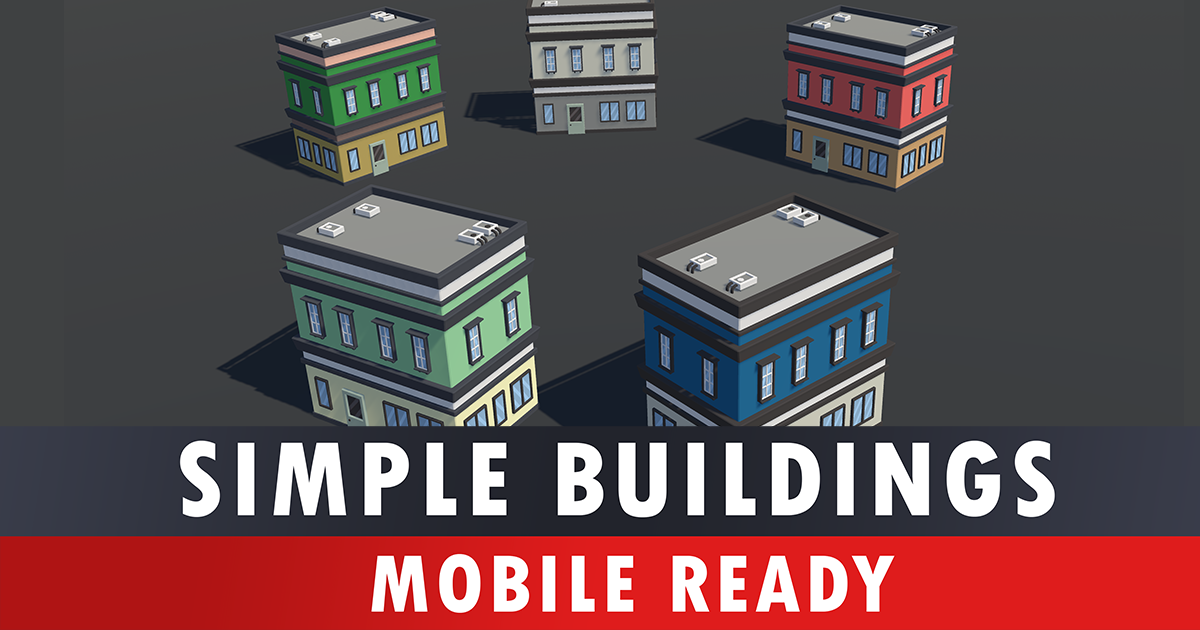Simple Building 03 - Cartoon Building | 3D Environments | Unity Asset Store