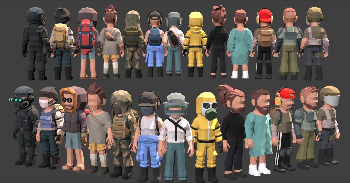 Stylized | LowPoly Characters | キャラクター | Unity Asset Store