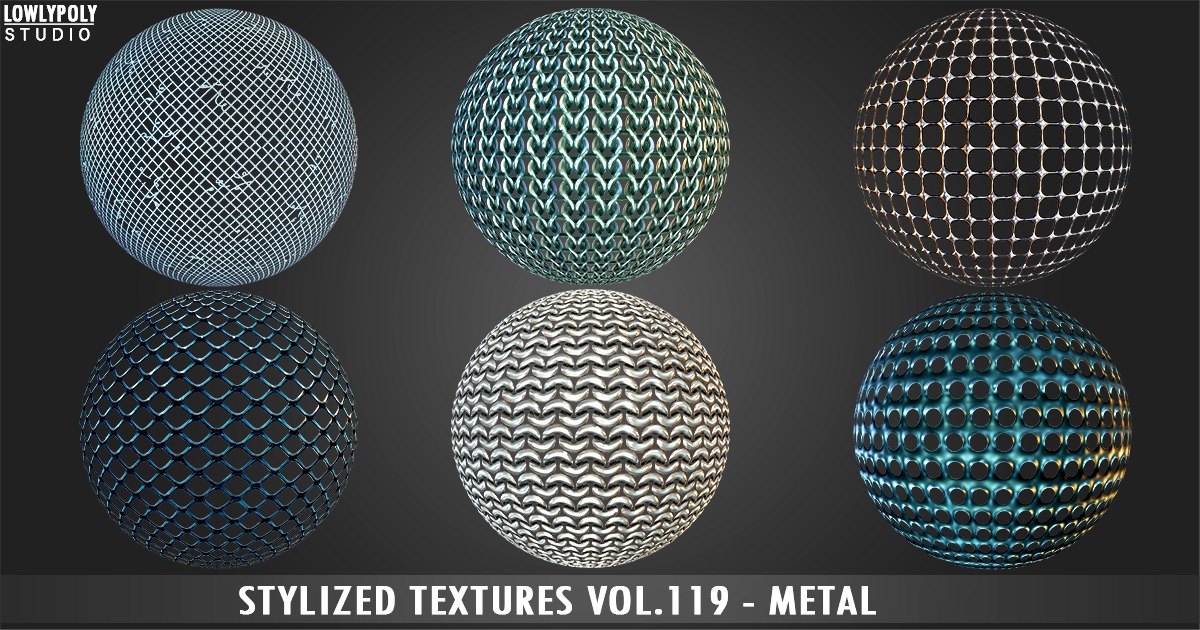 Metal Vol.119 - Stylized Textures | 2D Metals | Unity Asset Store