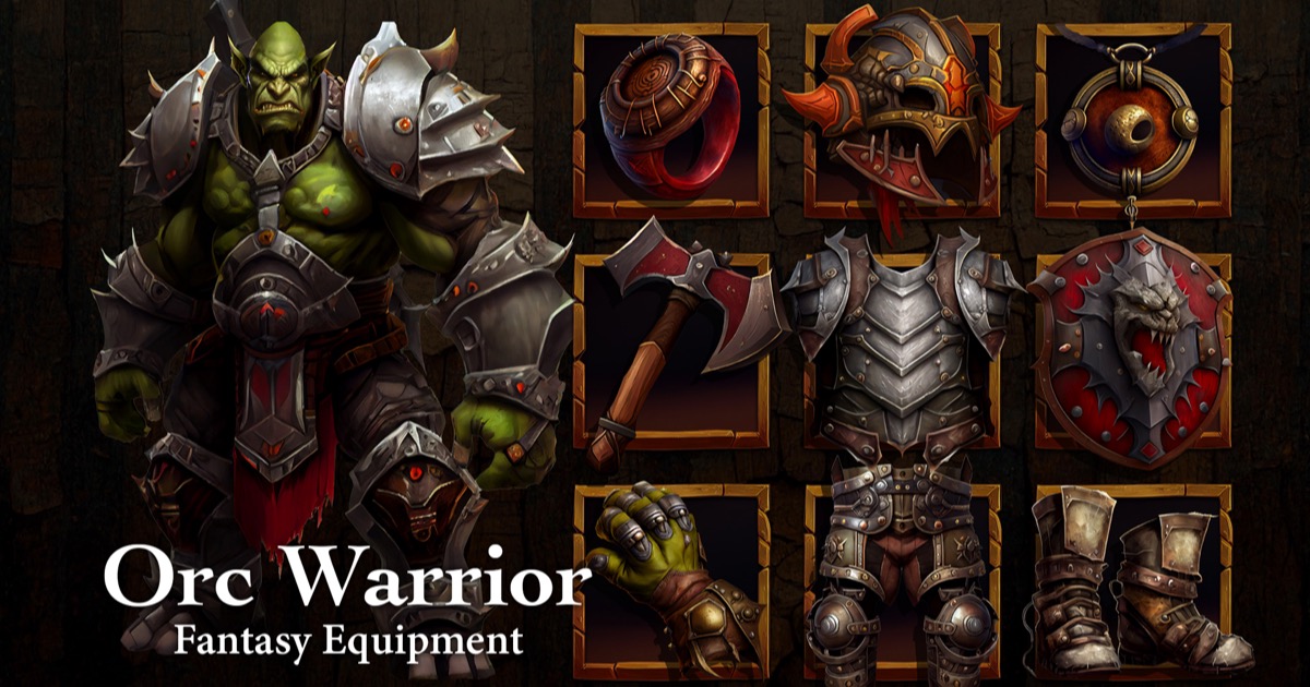 Fantasy Equipment: Orc Warrior | 2D Icons | Unity Asset Store