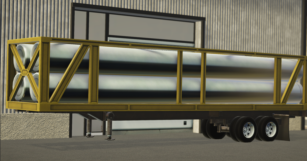 Semi Truck Trailer - 02 - Tubes | 3D 지상 | Unity Asset Store