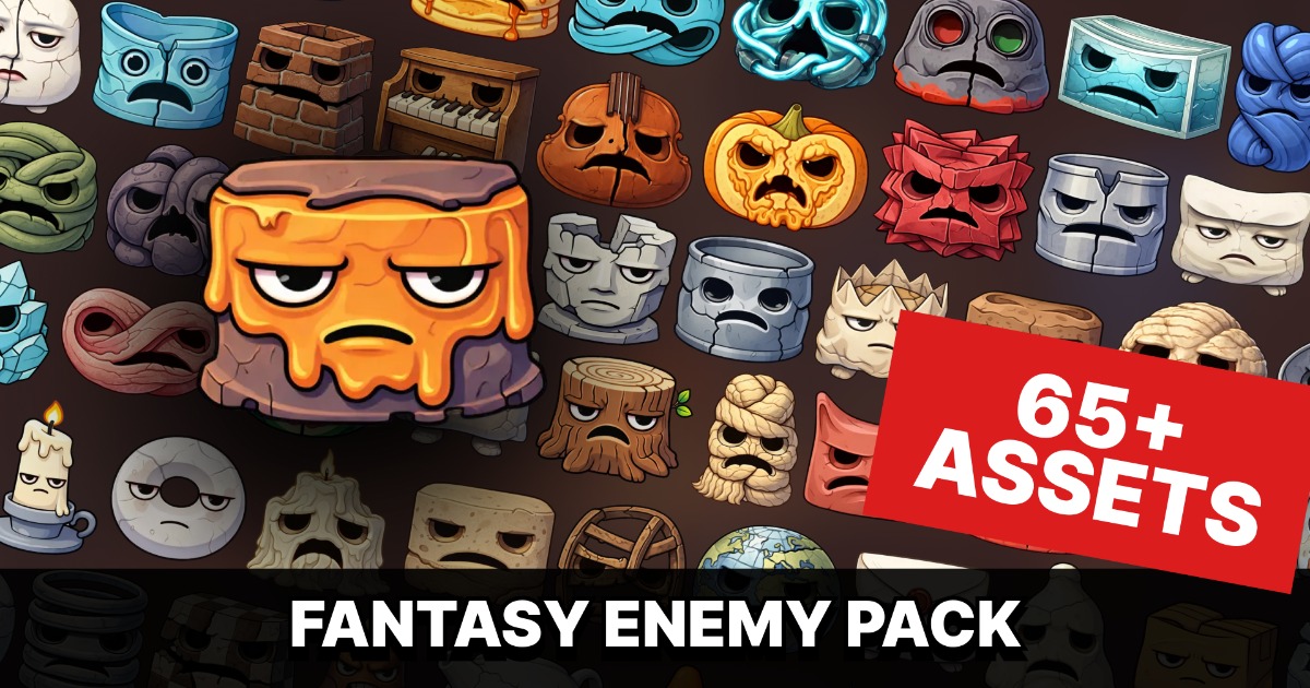 Elemental Hero Golem Enemies Battle Characters Pack for RPG Strategy ...
