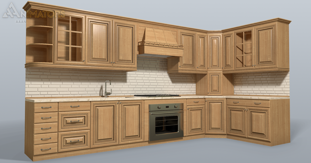 Low Poly Kitchen Cabinets | 3D Furniture | Unity Asset Store