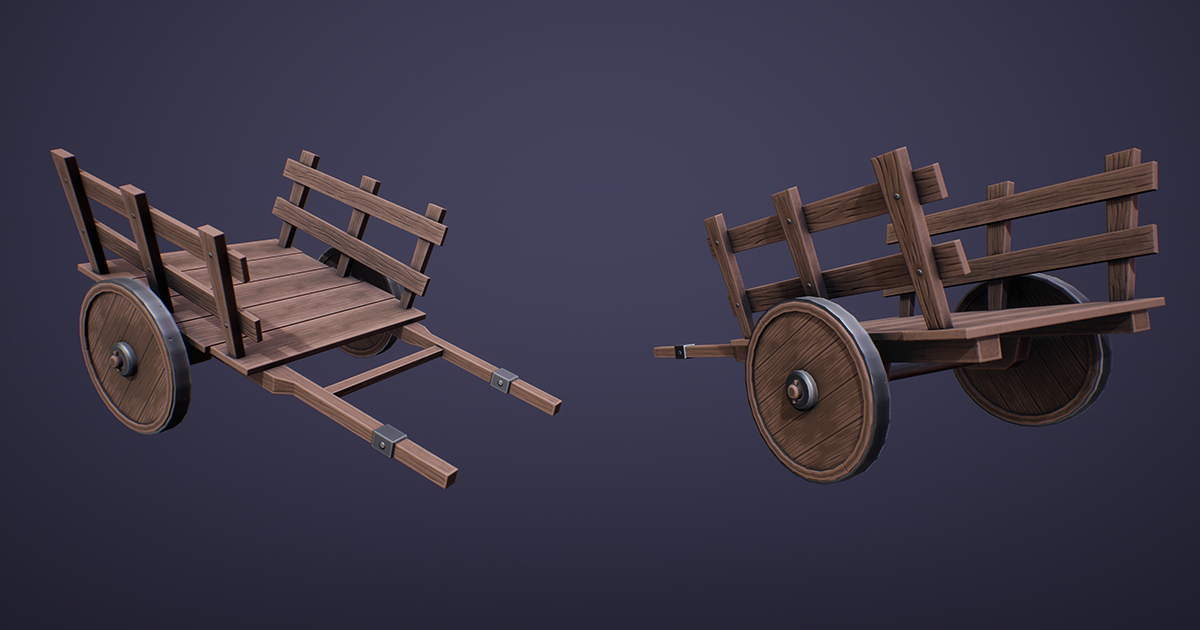 Stylized Wooden Wagon | 3D Props | Unity Asset Store