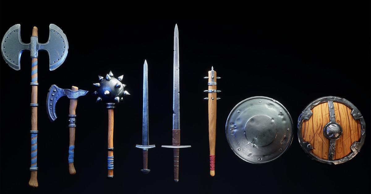 Detailed Stylized Medieval Weapons | 3D Weapons | Unity Asset Store