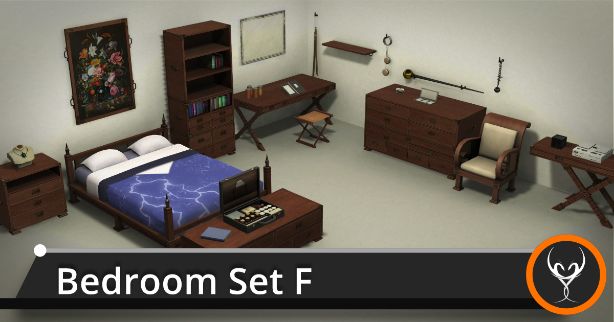 Bedroom Set F | 3D Furniture | Unity Asset Store