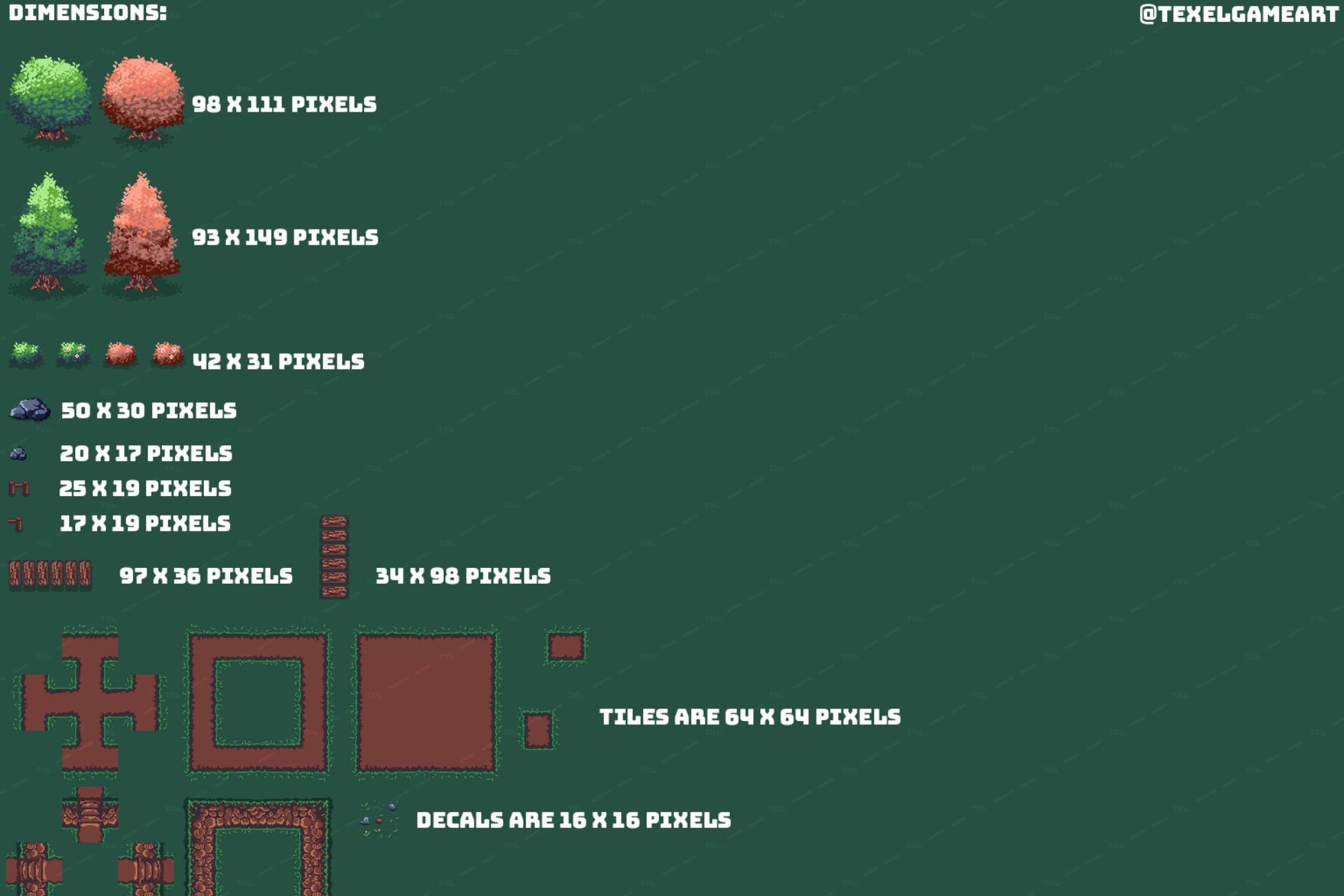 Top-down Pixel Grassland Exterior Tileset | 2D Environments | Unity ...