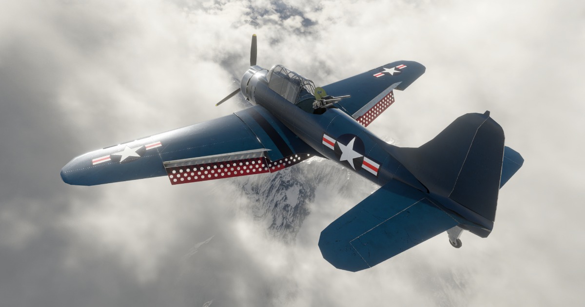 Douglas SBD Dauntless - WW2 Plane | 3D Air | Unity Asset Store