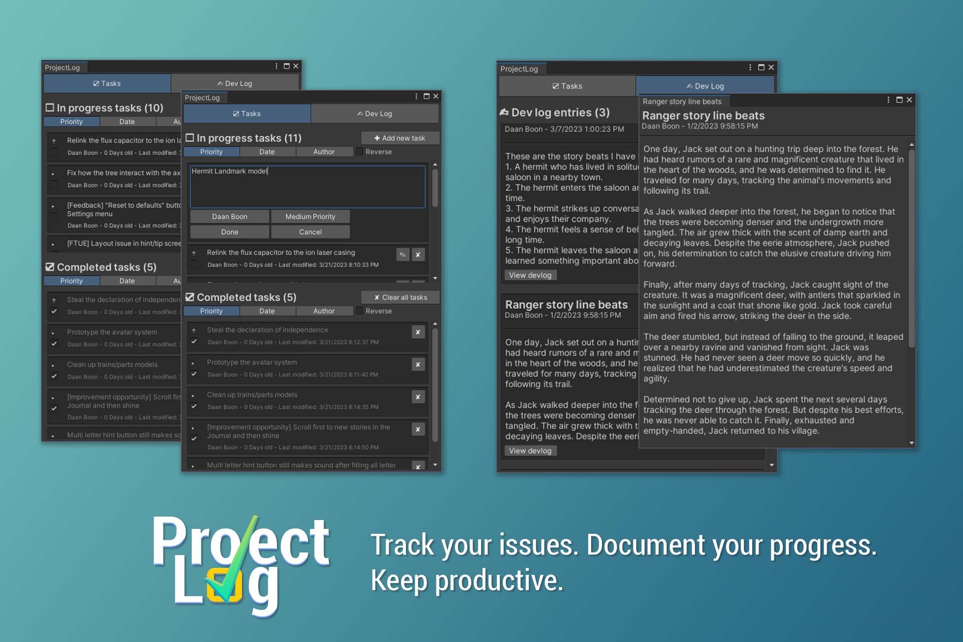 Projectlog Utilities Tools Unity Asset Store