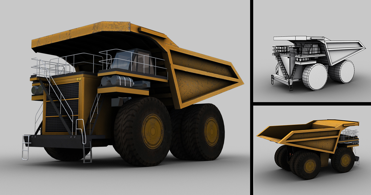 Mining Truck Lowpoly | 3D Land | Unity Asset Store