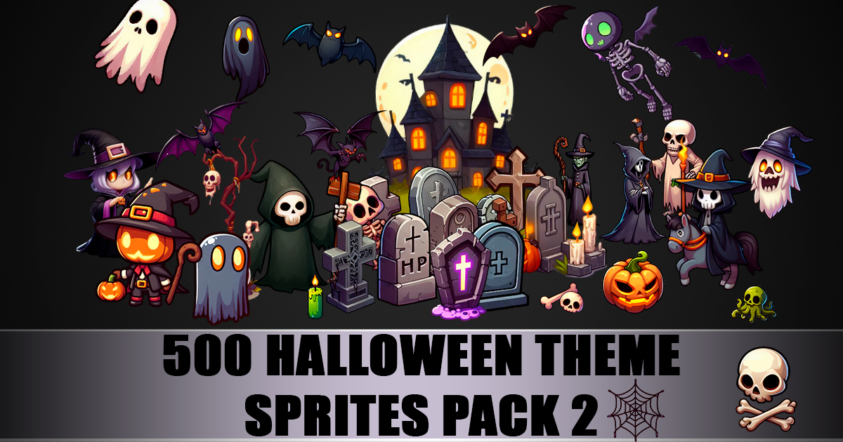 Halloween theme 500 Sprites Pack 2 | 2D Icons | Unity Asset Store