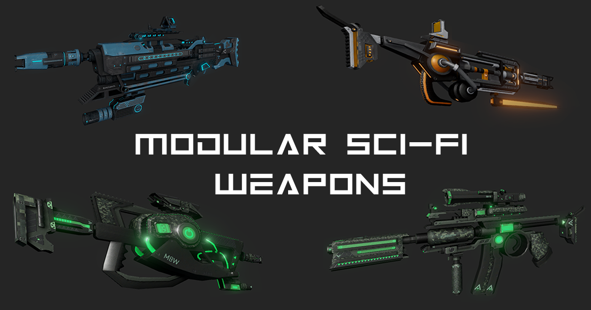 SciFi Modular Weapons | 3D Guns | Unity Asset Store