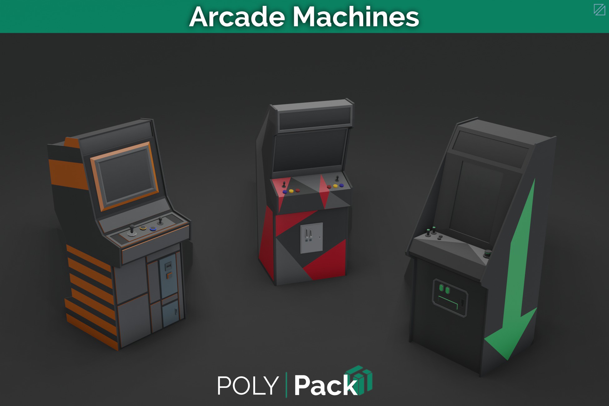 Arcade Machines - PolyPack | 3D Props | Unity Asset Store