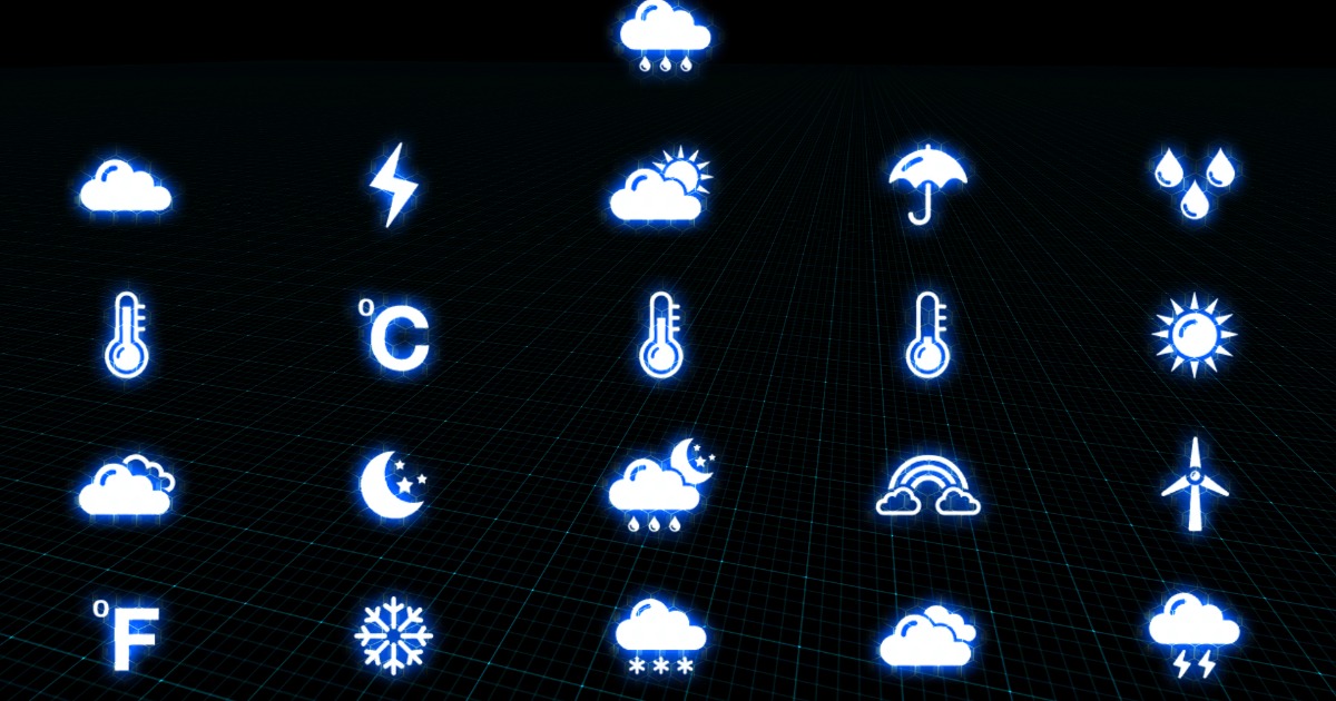 Sci-Fi UI Weather Icons | 2D GUI | Unity Asset Store