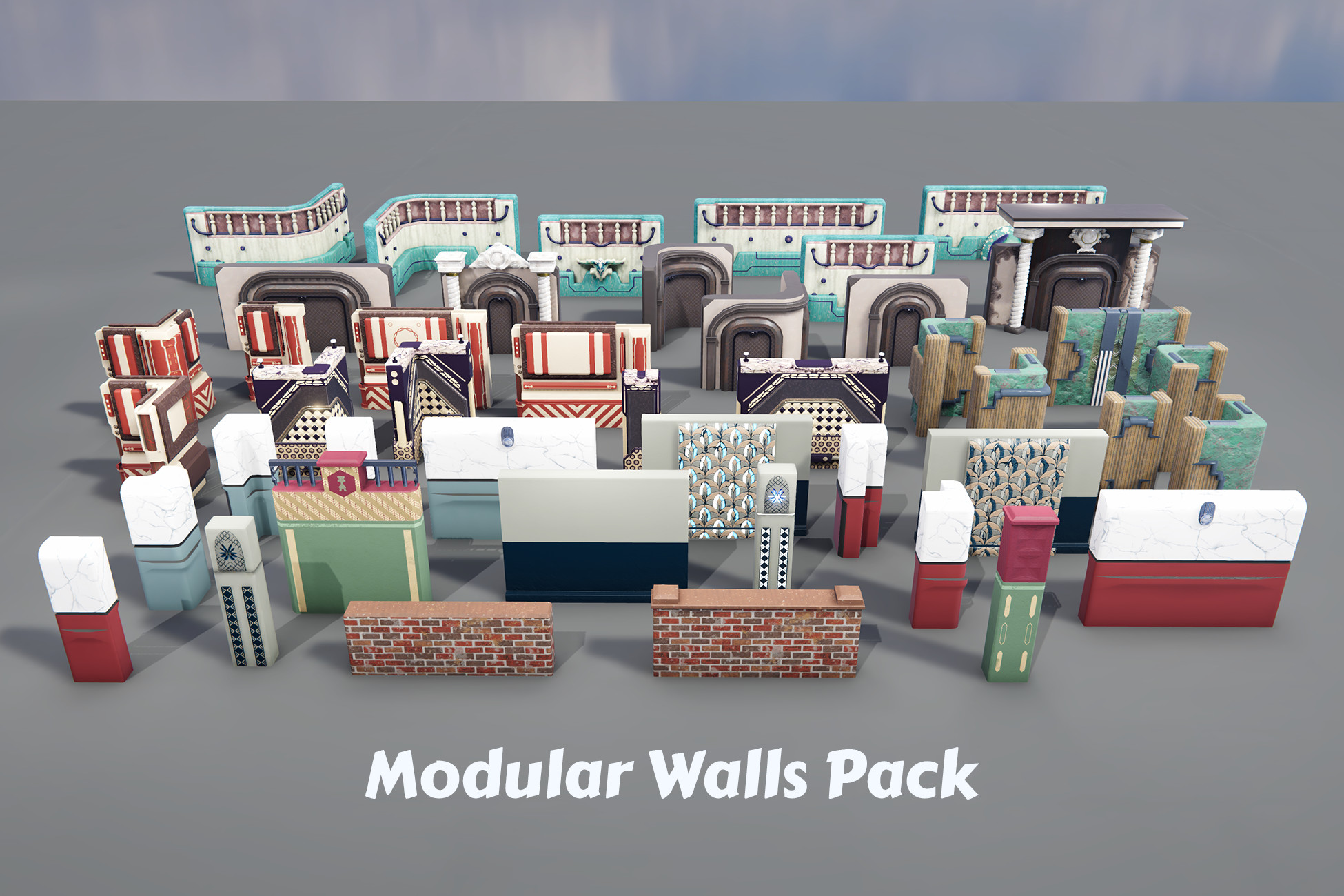 Modular Walls Pack | 3D Props | Unity Asset Store