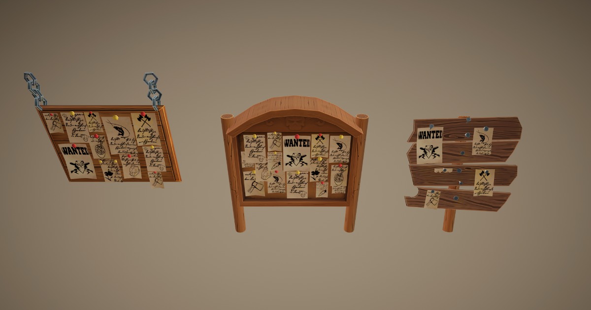 Stylized Quest Board | 3D Environments | Unity Asset Store