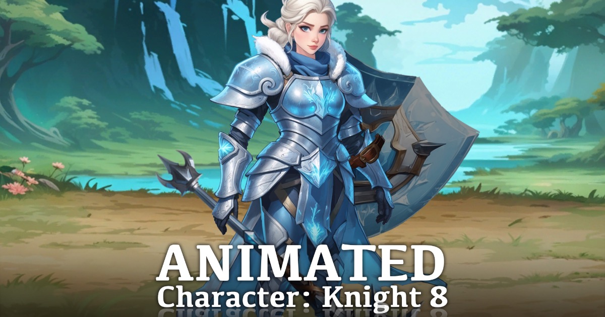 Animated 2D Character - Knight 8 (Spine) | 2D Characters | Unity Asset ...