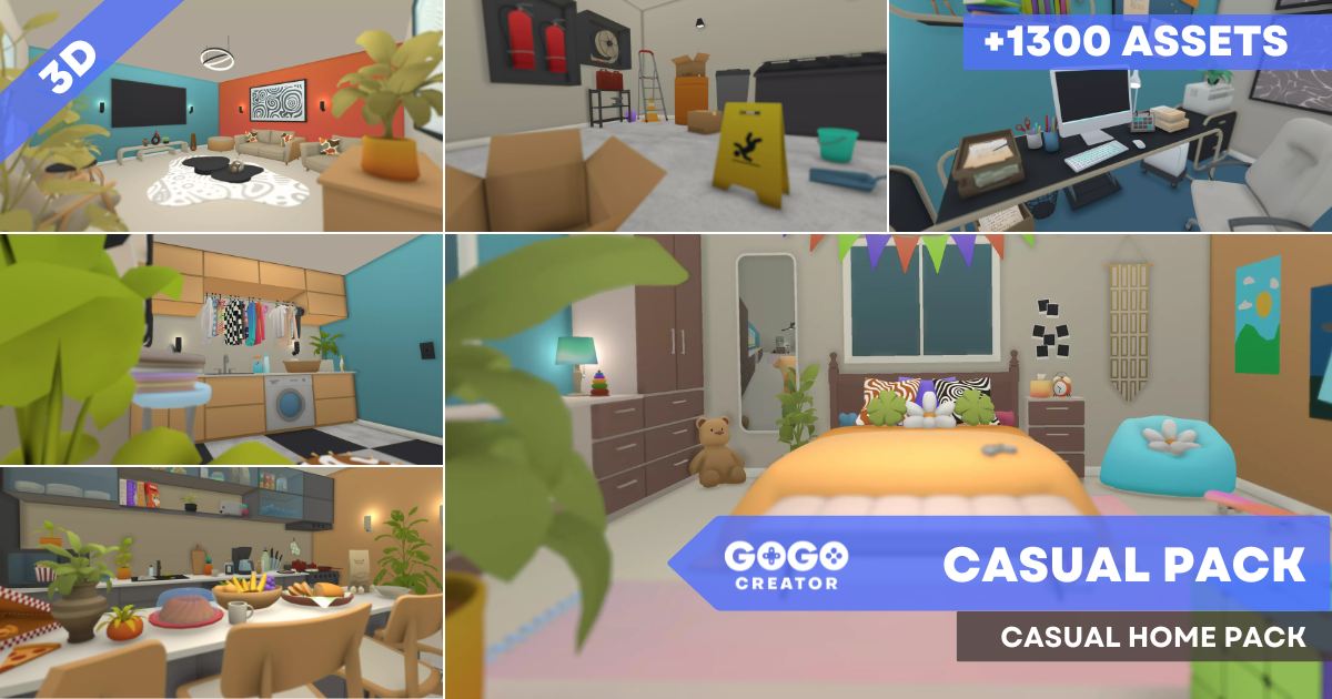 Combo Casual Home Pack | 3D Interior | Unity Asset Store