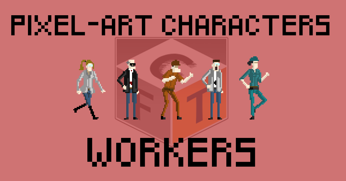 Pixel Art Characters - Workers pack | 2D Characters | Unity Asset Store