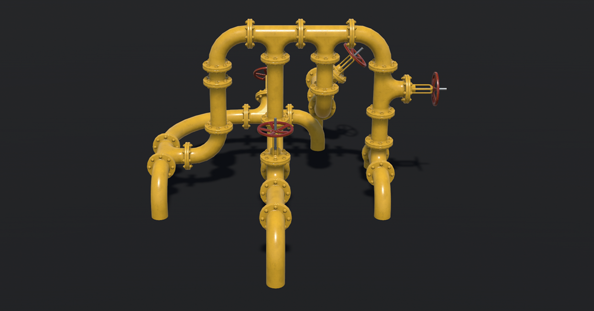 PBR Industrial Pipes Middle | 3D Industrial | Unity Asset Store
