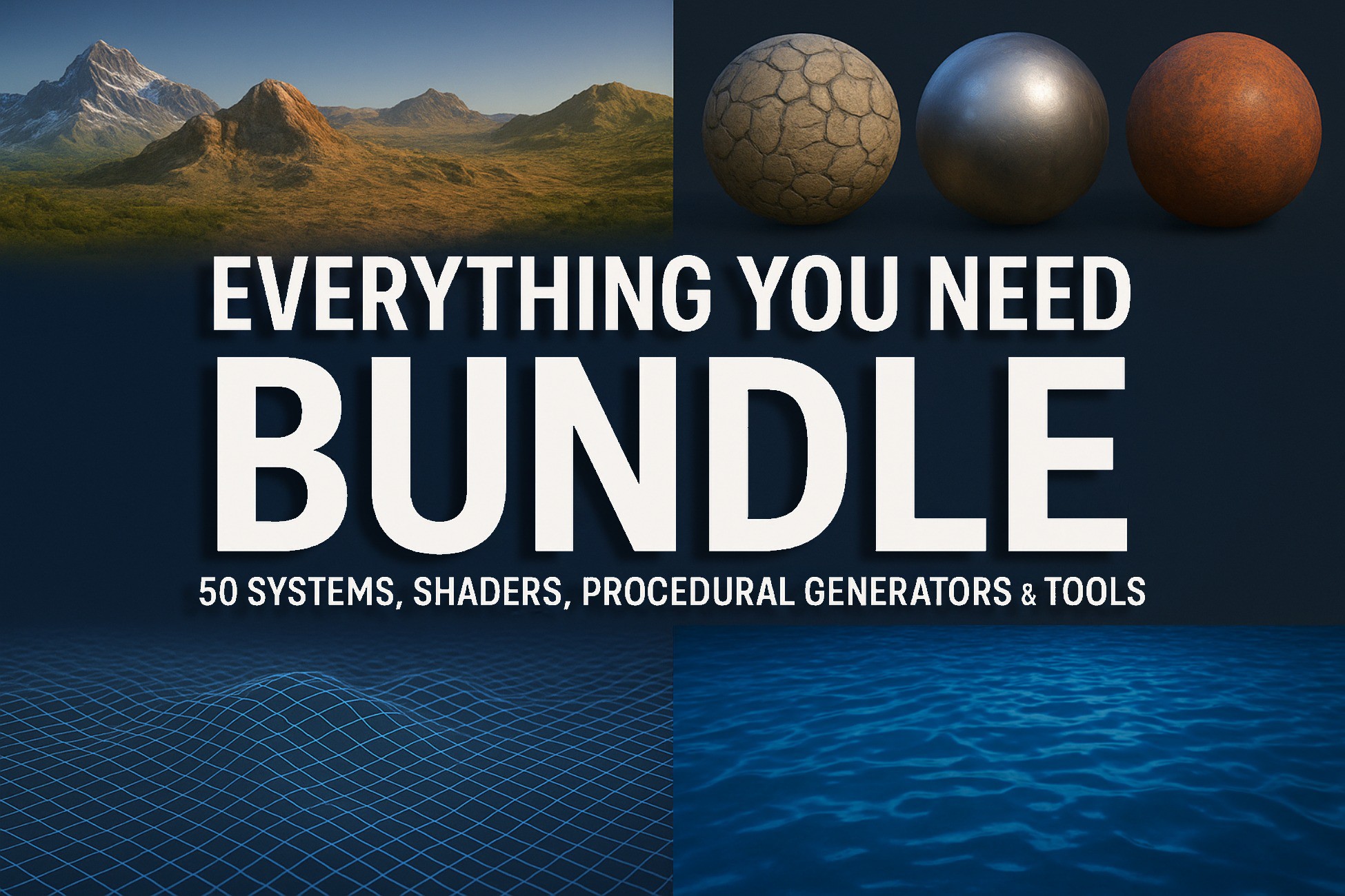 Everything You Need Bundle: 50 Systems, Shaders, Procedural Generators ...