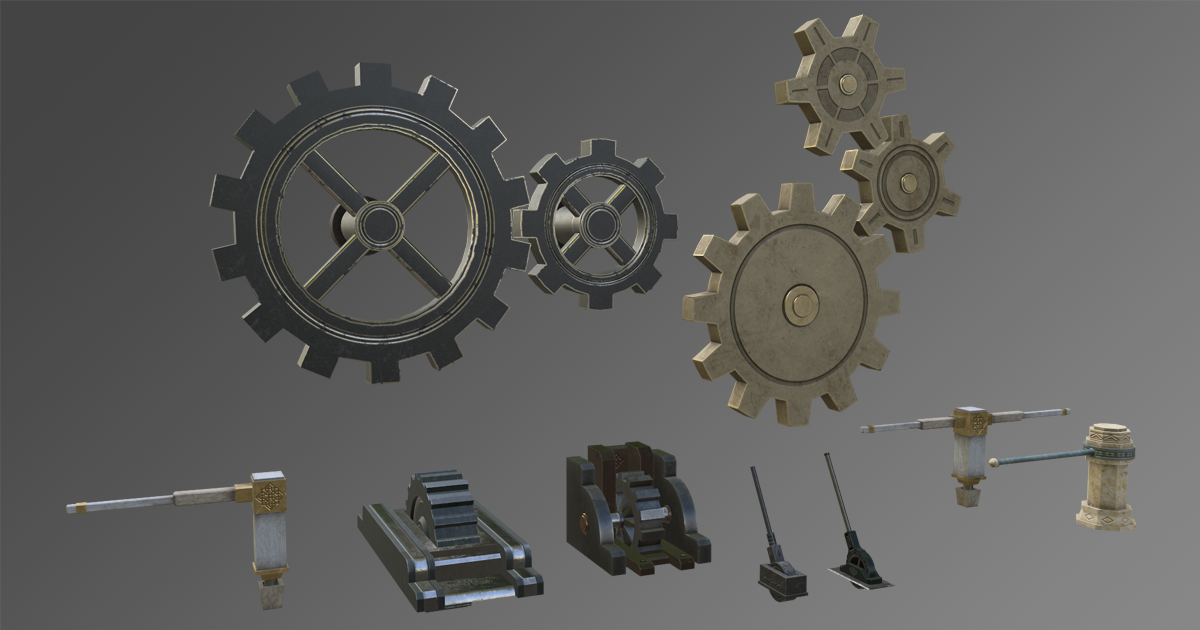 Gears and Levers | 3D Props | Unity Asset Store