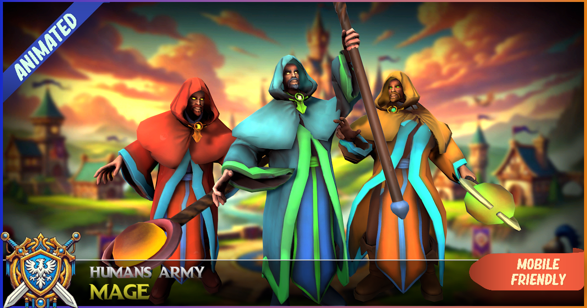 Humans army - Mage | 캐릭터 | Unity Asset Store