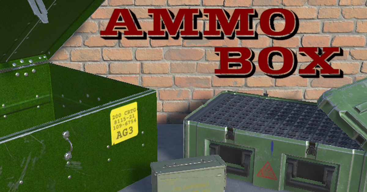 Ammo boxes PBR | 3D Weapons | Unity Asset Store