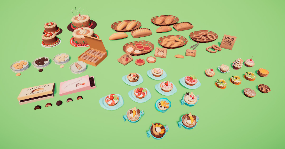 Pastry Pack | 3D Food | Unity Asset Store