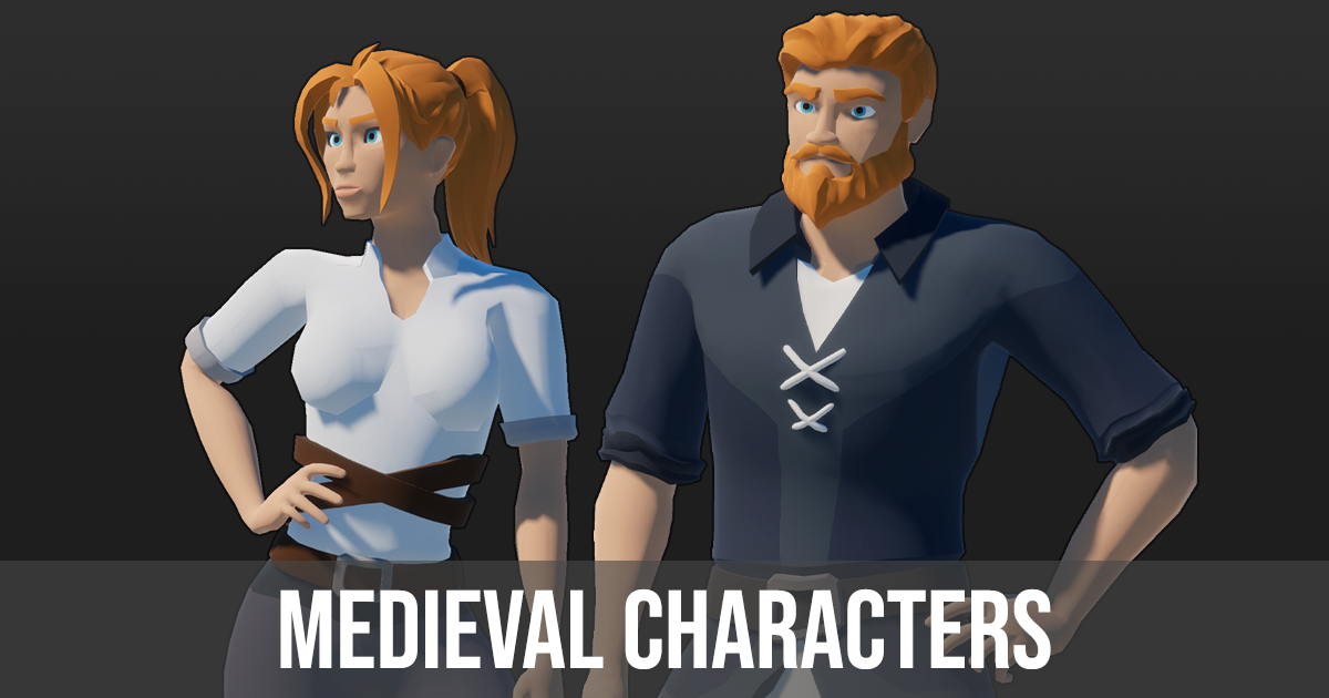 Low Poly Medieval Characters | 3D Humanoids | Unity Asset Store