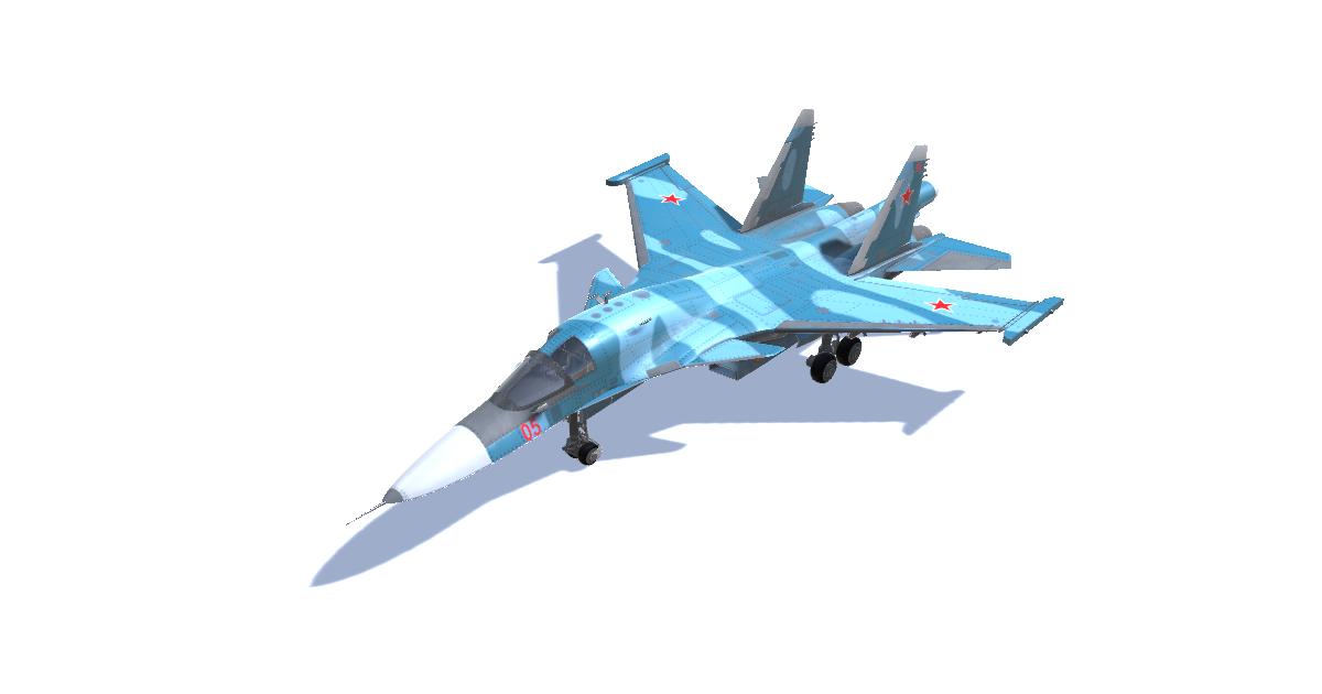 SU-34 Fullback Jet Fighter Aircraft | 3D Air | Unity Asset Store