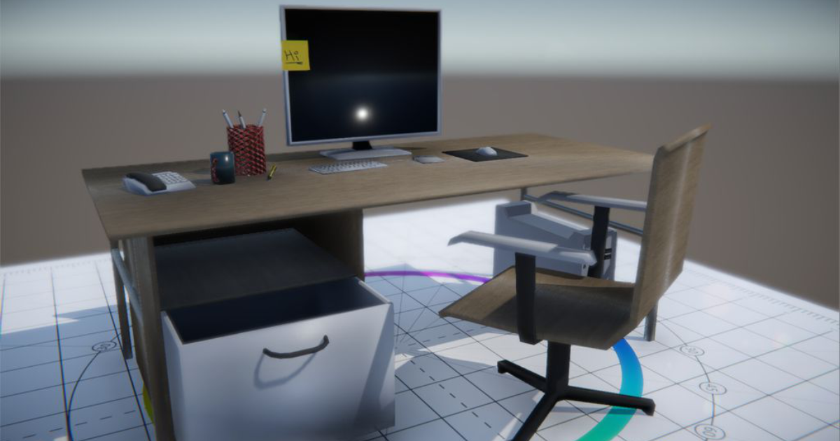 Modern Office Props Low poly | 3D Interior | Unity Asset Store