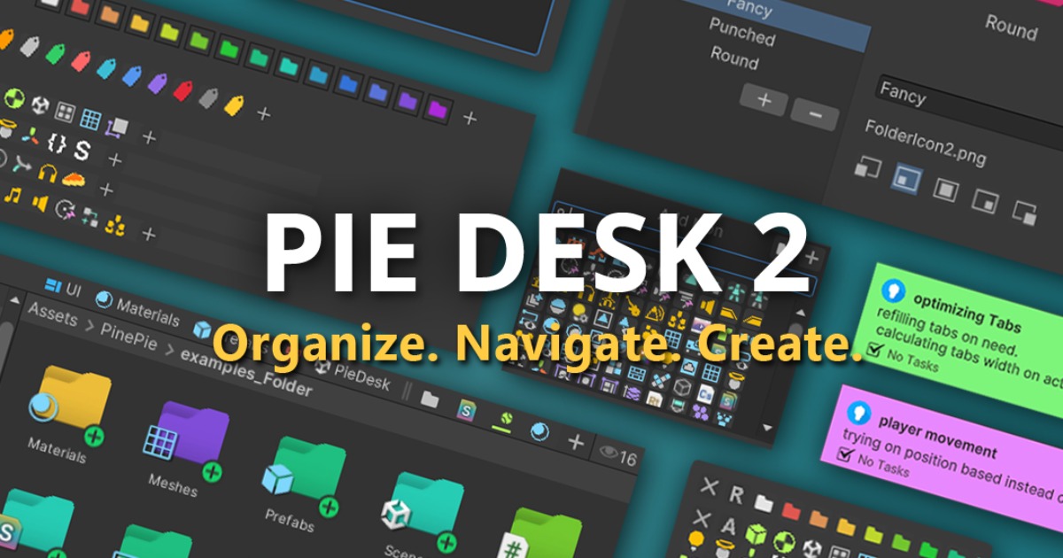 PieDesk 2 | Project Browser Suite | Utilities Tools | Unity Asset Store