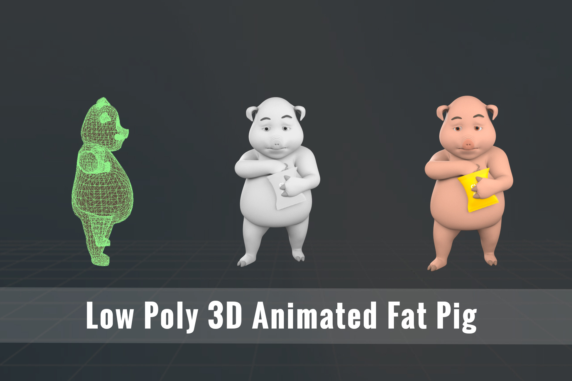 Low Poly 3D Animated Fat Pig | 3D Characters | Unity Asset Store