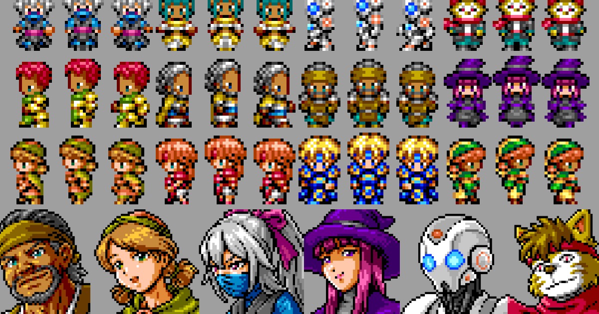 MEGA FANTASY Walking Actors and Faces | 2D Characters | Unity Asset Store