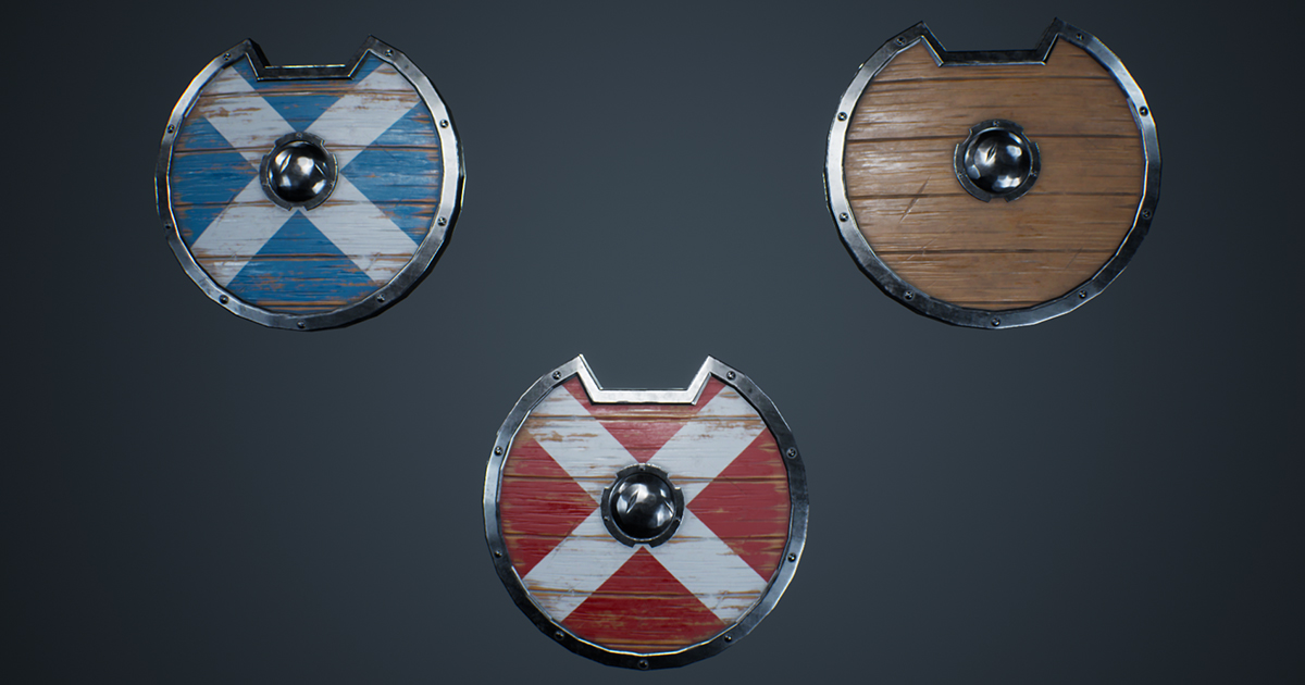 Viking Weapons - Curved Shield III | 3D Weapons | Unity Asset Store