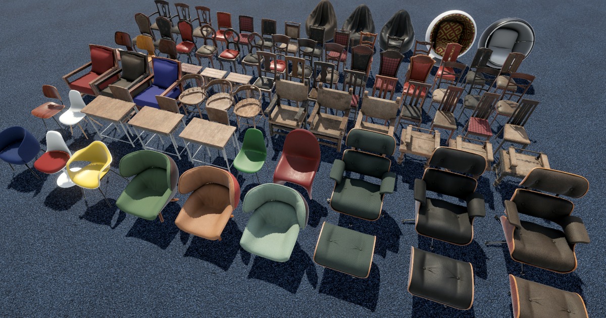 Chairs Collection : Furniture Pack | 3D Furniture | Unity Asset Store