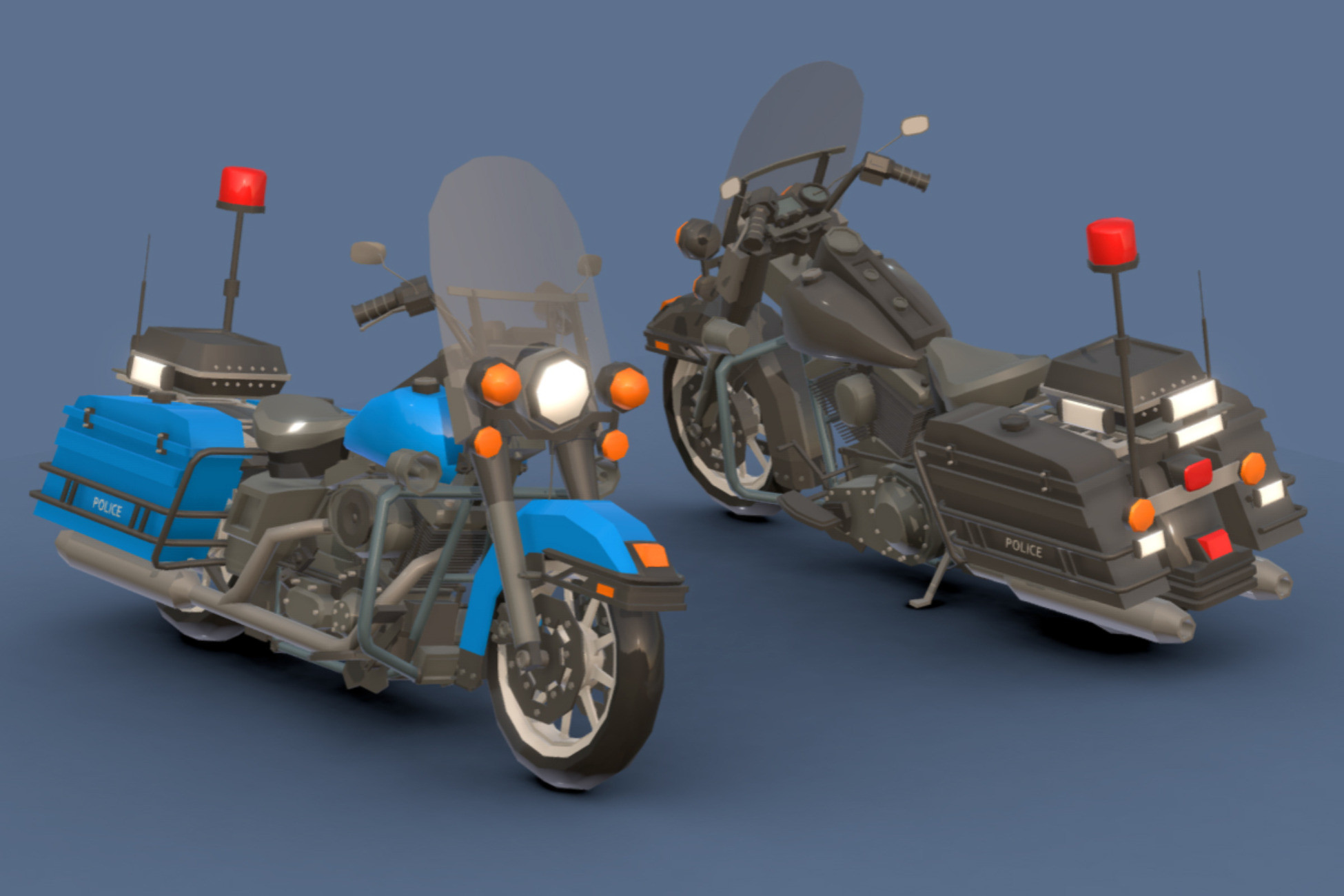 Low-Poly Motorcycle Police | 3D Land | Unity Asset Store