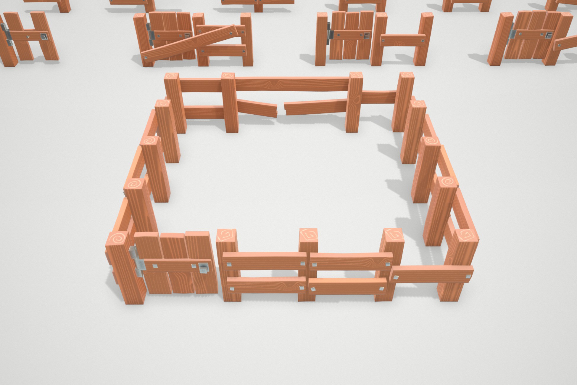 Stylized Modular Fence | 3D Exterior | Unity Asset Store