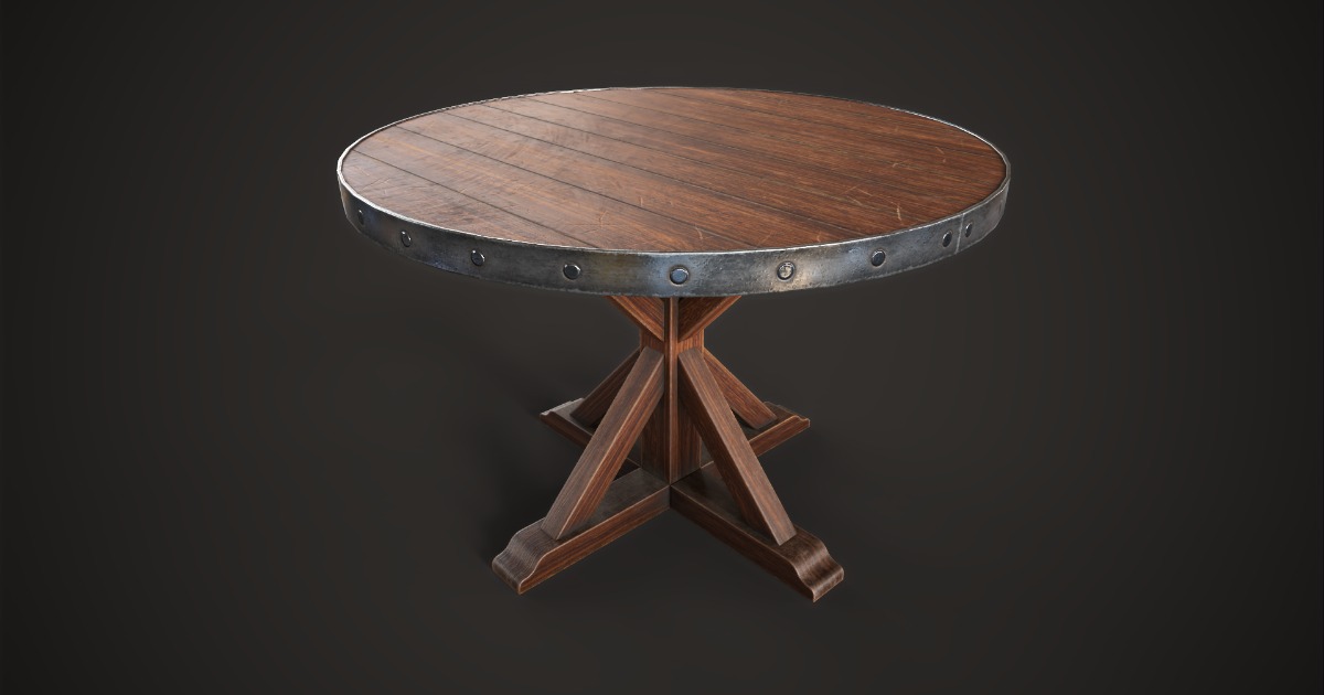 Medieval round table | 3D Furniture | Unity Asset Store