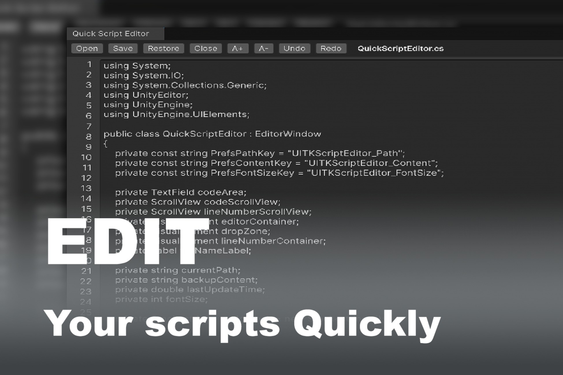 Quick Editor Script | Utilities Tools | Unity Asset Store