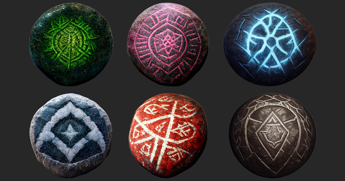 324 Round Runestones | 2D Icons | Unity Asset Store