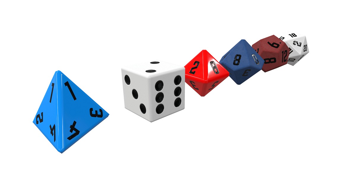 Collection Dice set for role-playing games | 3D Environments | Unity ...