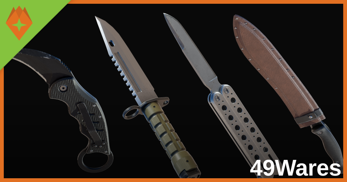 FPS Weapons - Animated Knives - Pack 1 | 3D Weapons | Unity Asset Store