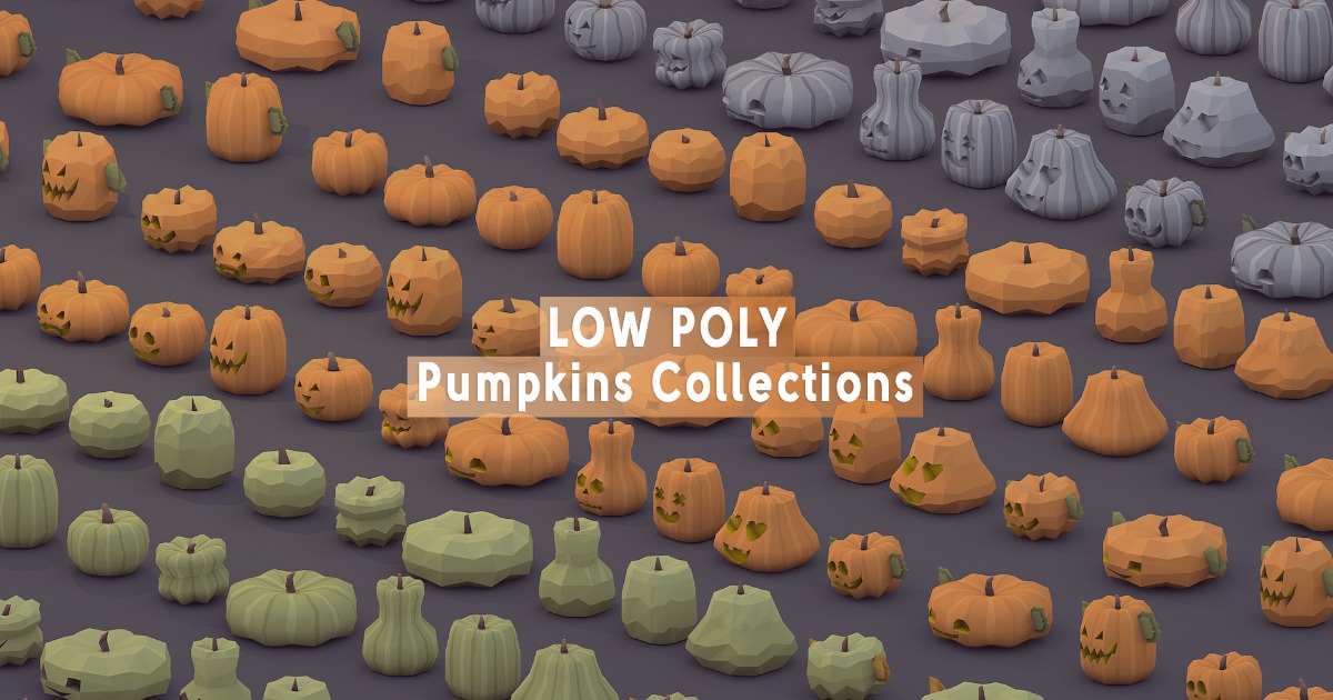 Low Poly Pumpkins Collections | 3D Props | Unity Asset Store