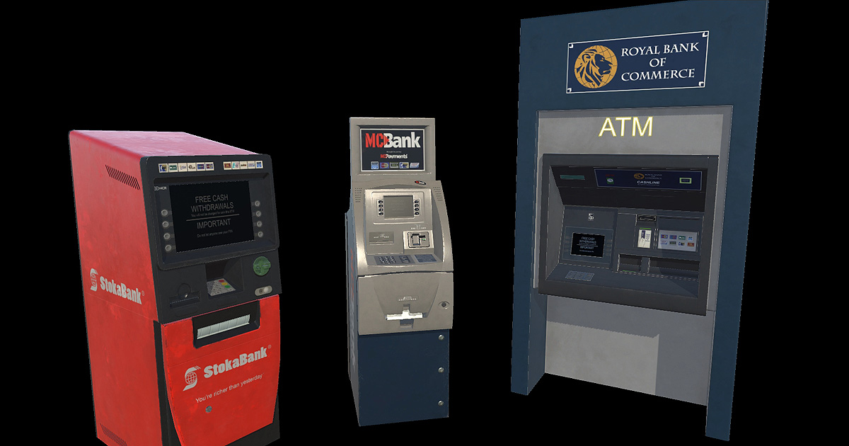 ATM bank machines ( AAA quality ) | 3D Exterior | Unity Asset Store