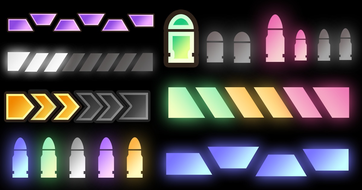 Bullet / Ammo / Energy Gauge GUISet | 2D GUI | Unity Asset Store