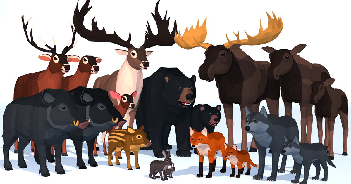LowPoly Wild Animals | 3D Animals | Unity Asset Store