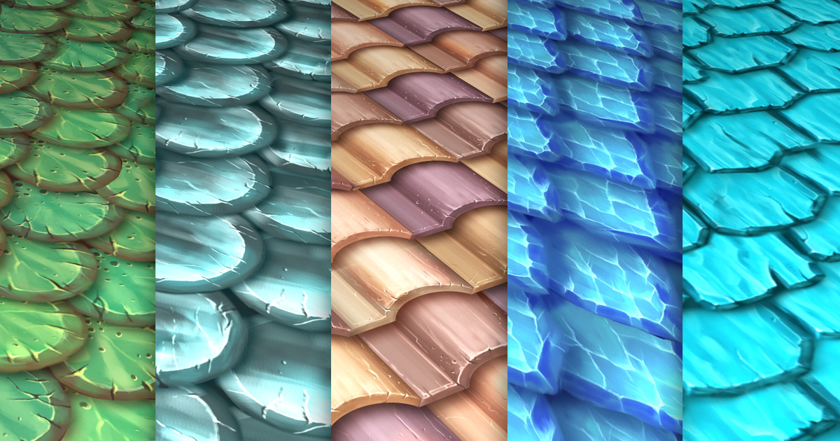 Texture Set Vol.55 Hand Painted Roof | 2D Roofing | Unity Asset Store